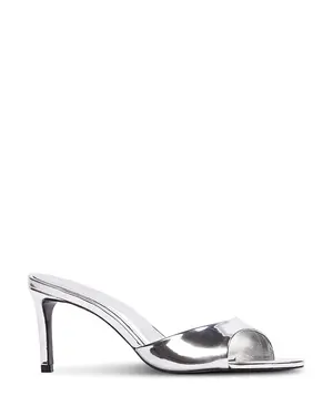 BLACK SUEDE STUDIO Freddie 65 Mule Sandals - Silver