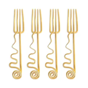 L'Objet Spirale Cocktail Forks, Set Of 4 - No Color