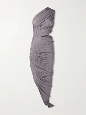 Alaïa One-shoulder Asymmetric Cutout Stretch-jersey Dress