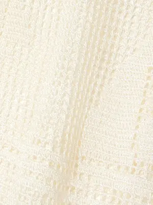 Calle Del Mar Nautical Crocheted Mini Skirt