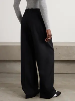 JIL SANDER Wool-gabardine Loose Fit Pants