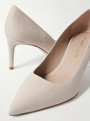 STUART WEITZMAN Power Suede Pumps - Gray
