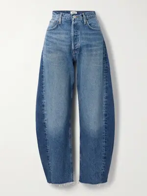 AGOLDE Luna High-rise Barrel-leg Jeans - Blue