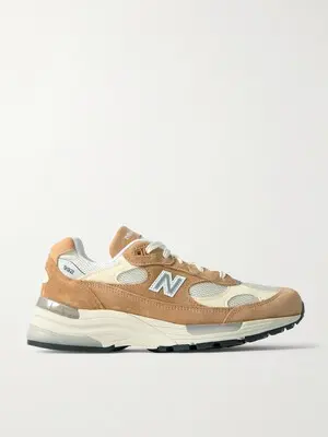 NEW BALANCE 992 Suede, Leather And Mesh Sneakers