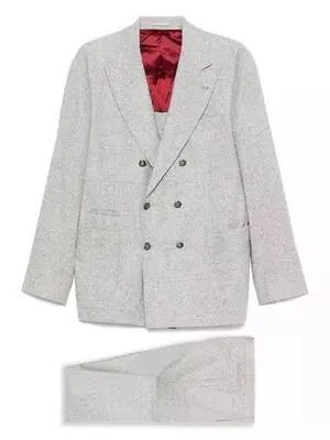 Brunello Cucinelli Double-breasted Blazer - Grey