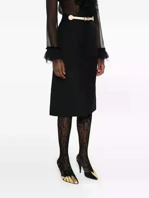 Valentino Garavani Buckled A-line Skirt