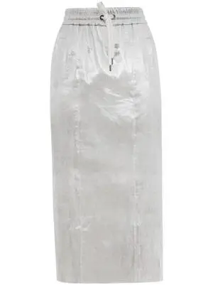 Brunello Cucinelli Metallic-finish Midi Skirt