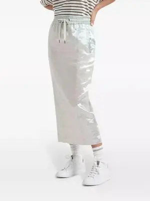 Brunello Cucinelli Metallic-finish Midi Skirt
