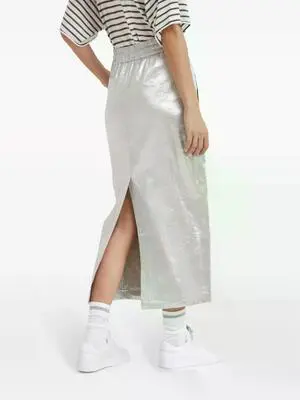 Brunello Cucinelli Metallic-finish Midi Skirt