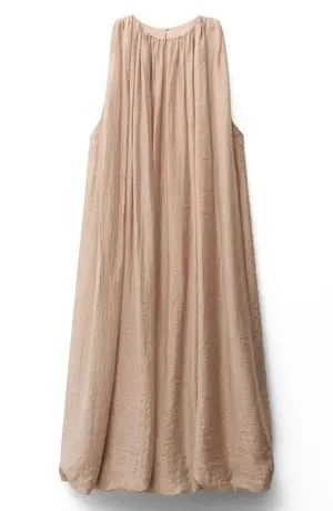 Mango Gathered Belted Maxi Dress