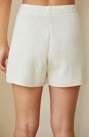 CRESCENT Drawstring Waffle Shorts