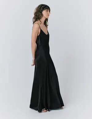 GHOST LONDON Satin Maxi Dress