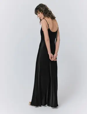 GHOST LONDON Satin Maxi Dress