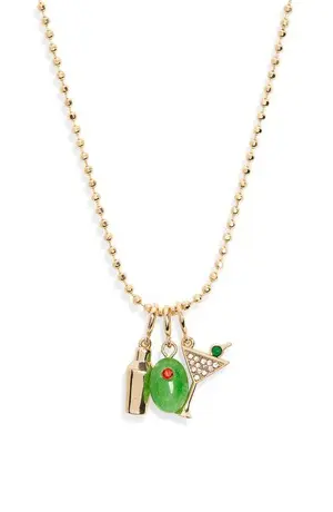 Baublebar Pimento Momento Charm Necklace - Green
