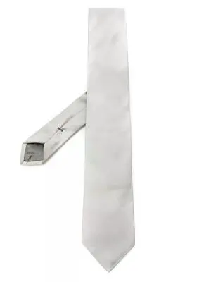 Emporio Armani Classic Silk Tie - Silver