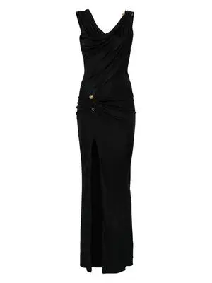 Versace Asymmetric Neck Dress - Black