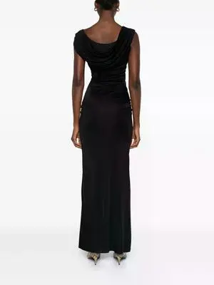 Versace Asymmetric Neck Dress - Black