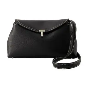 TOTEME T-Lock Shoulder Bag - Black