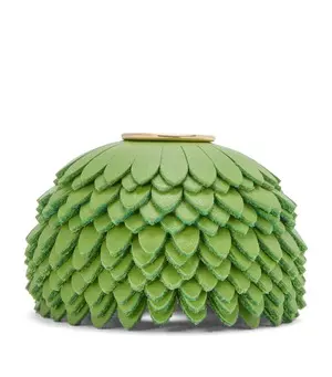 Loewe Calfskin Flower Charm - Green