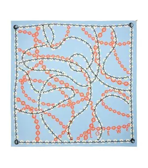 Loewe Silk Donut Chain Scarf - Blue