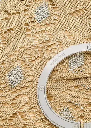 Rabanne Bead-embellished Crochet Bag