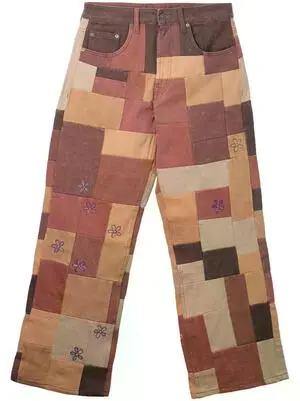 GLASS CYPRESS Military Patchwork Jeans