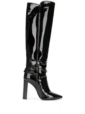 Saint Laurent Patent-leather Knee-high Boots