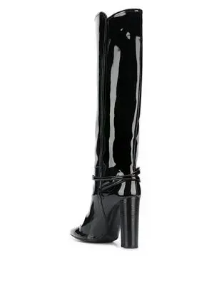 Saint Laurent Patent-leather Knee-high Boots