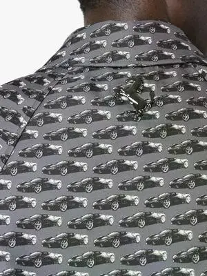 FERRARI Graphic-print Single-breasted Coat