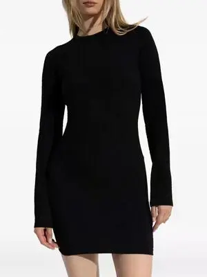 Balmain Ribbed Long-sleeve Dress