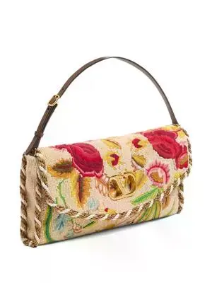 Valentino Garavani Embroidered Shoulder Bag - Neutrals