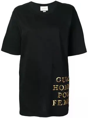 Gucci Oversized Sequin Detail T-shirt - Black