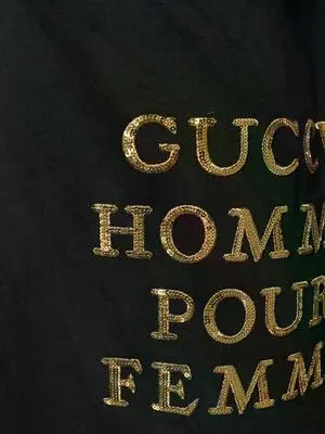 Gucci Oversized Sequin Detail T-shirt - Black