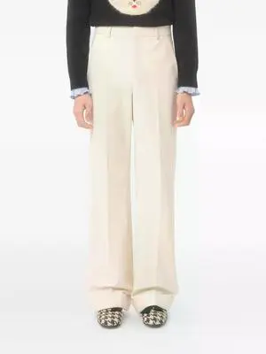 Valentino Garavani Cuffed Cotton Canvas Pants