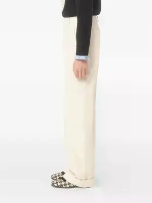 Valentino Garavani Cuffed Cotton Canvas Pants