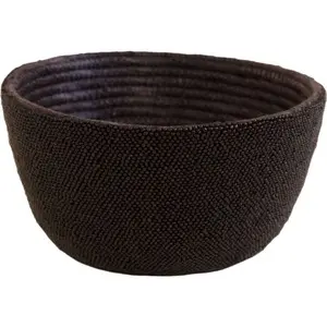 INDEGO AFRICA Small Beaded Bowl - Black
