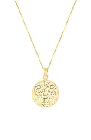 Bony Levy 14k Gold Floral Cutout Pendant Necklace - 14k Yellow Gold