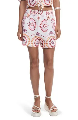 Desigual Embroidered Cotton Shorts