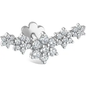 MARIA TASH Diamond Five Flower Garland Single Stud Earring - 18k White Gold/diamond