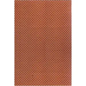 MAD MATS Basket Weave Brown Oxide Rug - Orange And Brown