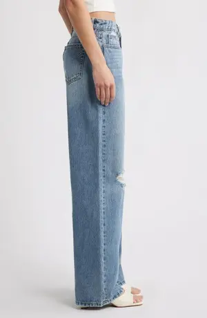 HIDDEN JEANS Distressed Wide-leg Jeans