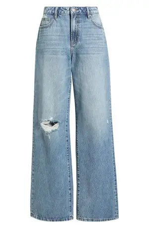 HIDDEN JEANS Distressed Wide-leg Jeans