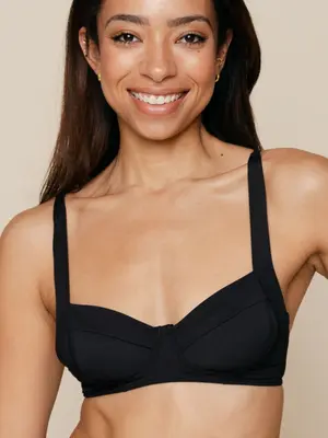 KITTY AND VIBE Underwire Bikini Top - Black
