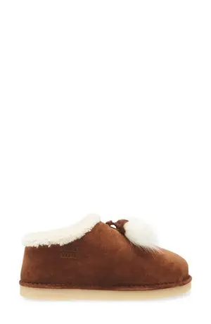 Miu Miu Shearling Tassel Slippers - Cacao
