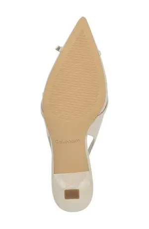 Calvin Klein Pointed Toe Slingback Pumps - Ivory
