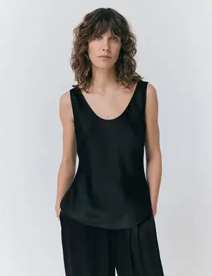 GHOST LONDON Margot Satin Top