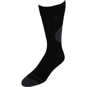 DEAD SOXY Circle Patch Mid-Calf Dress Socks Black