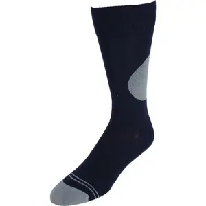 DEAD SOXY Circle Patch Mid-calf Dress Socks - Navy Blue