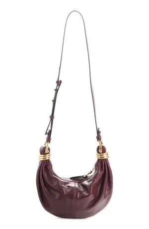 Chloé Mini Leather Hobo Bag - Grenat