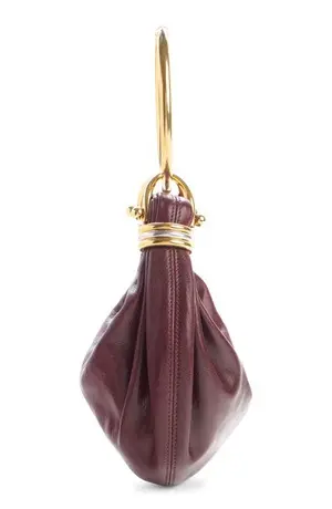 Chloé Mini Leather Hobo Bag - Grenat